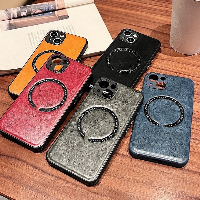 PU+TPU case magnetic smartphone case magnetization suction